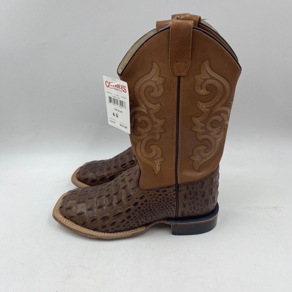 Old West | Shoes | Old West Youth Mismatch 7d 6d Chocolate Croc Print ...